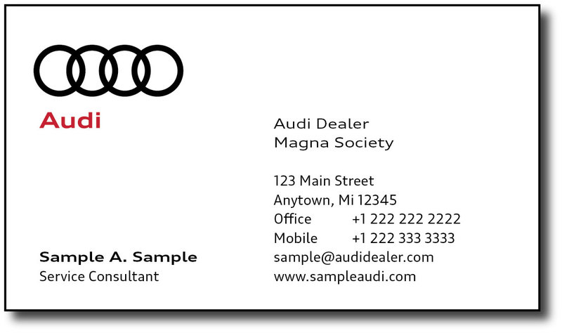 Audi Dealers Business Card and Stationery