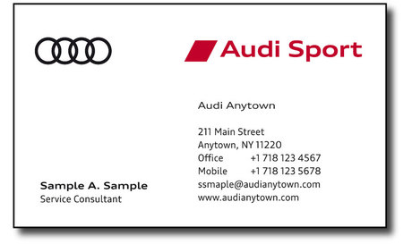 Audi Dealers Business Card and Stationery